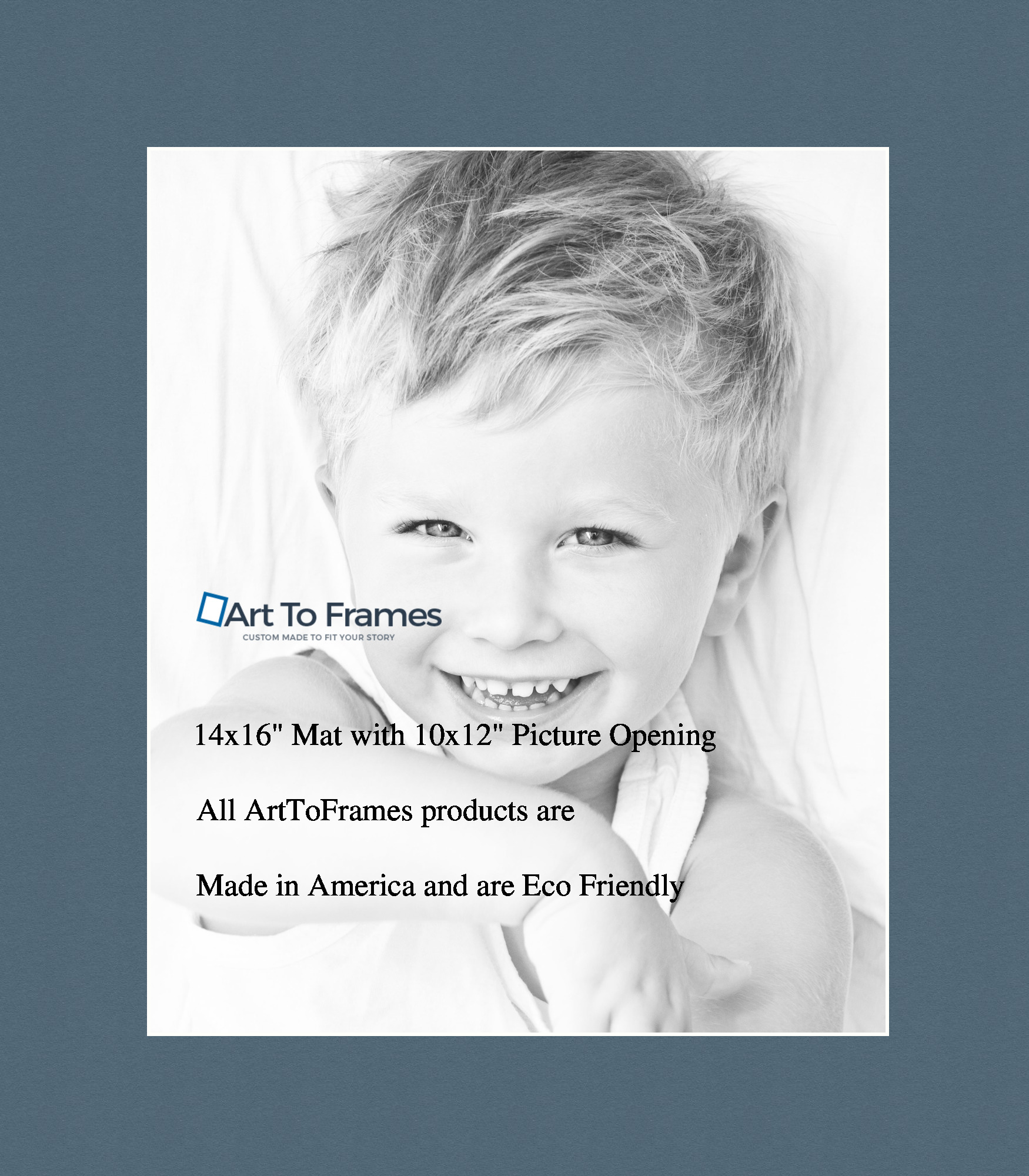 ArtToFrames Custom Dutch Blue Picture Photo Frame Mat Matting Board SM ...