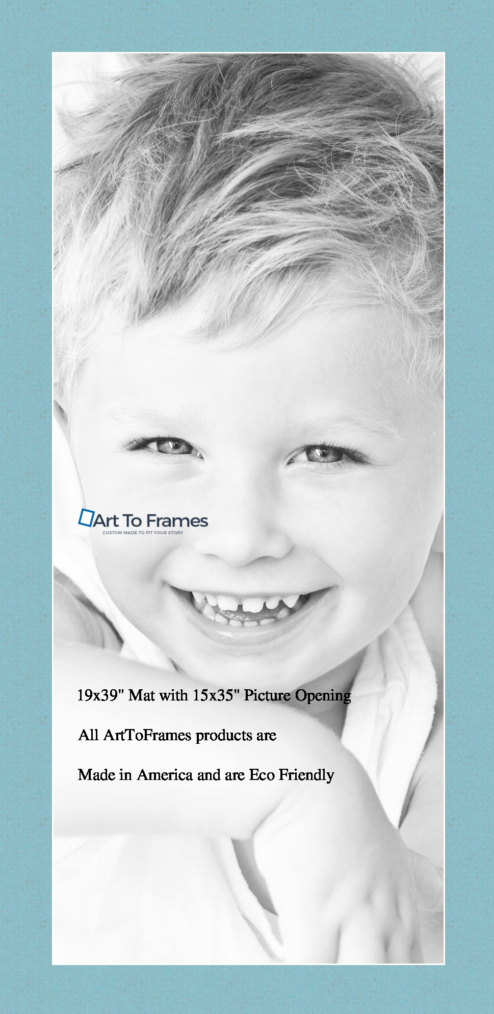 ArtToFrames Custom French Blue Picture Photo Frame Mat Matting Board LG ...
