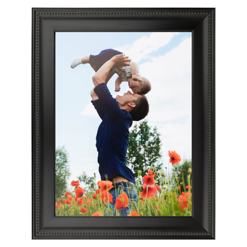 20x20 Matte Black Slope with Beaded Top picture frame