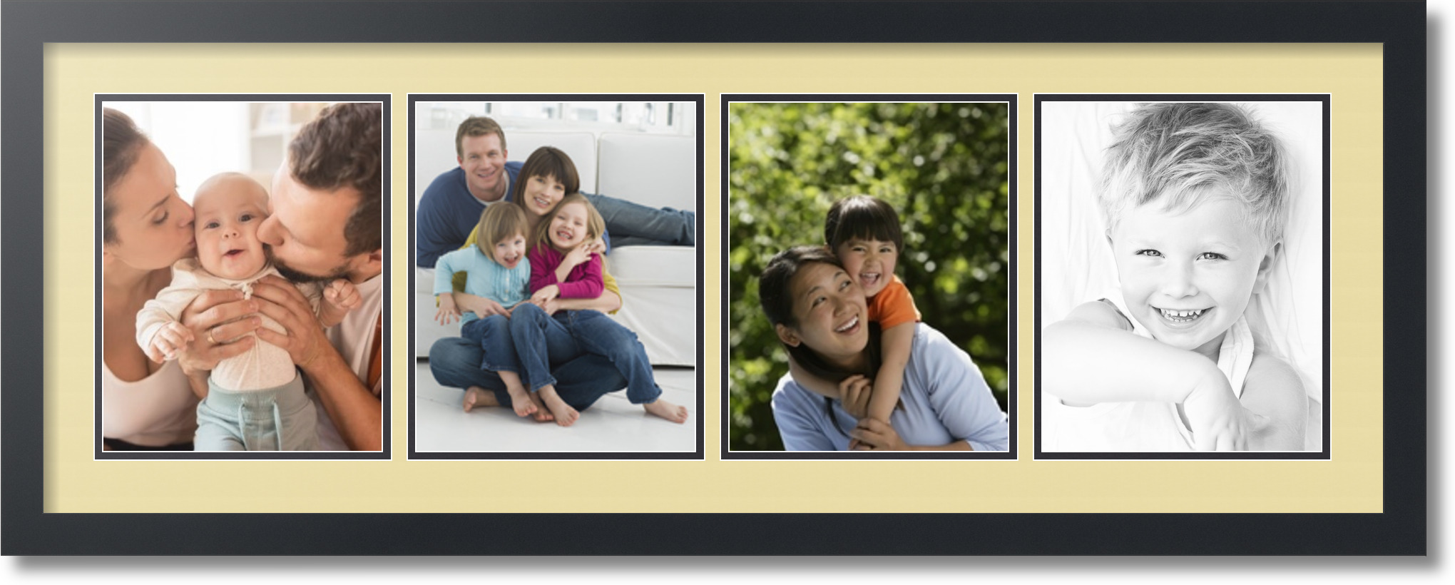 ArtToFrames Collage Mat Picture Photo Frame - 4 8x10" Openings Satin ...